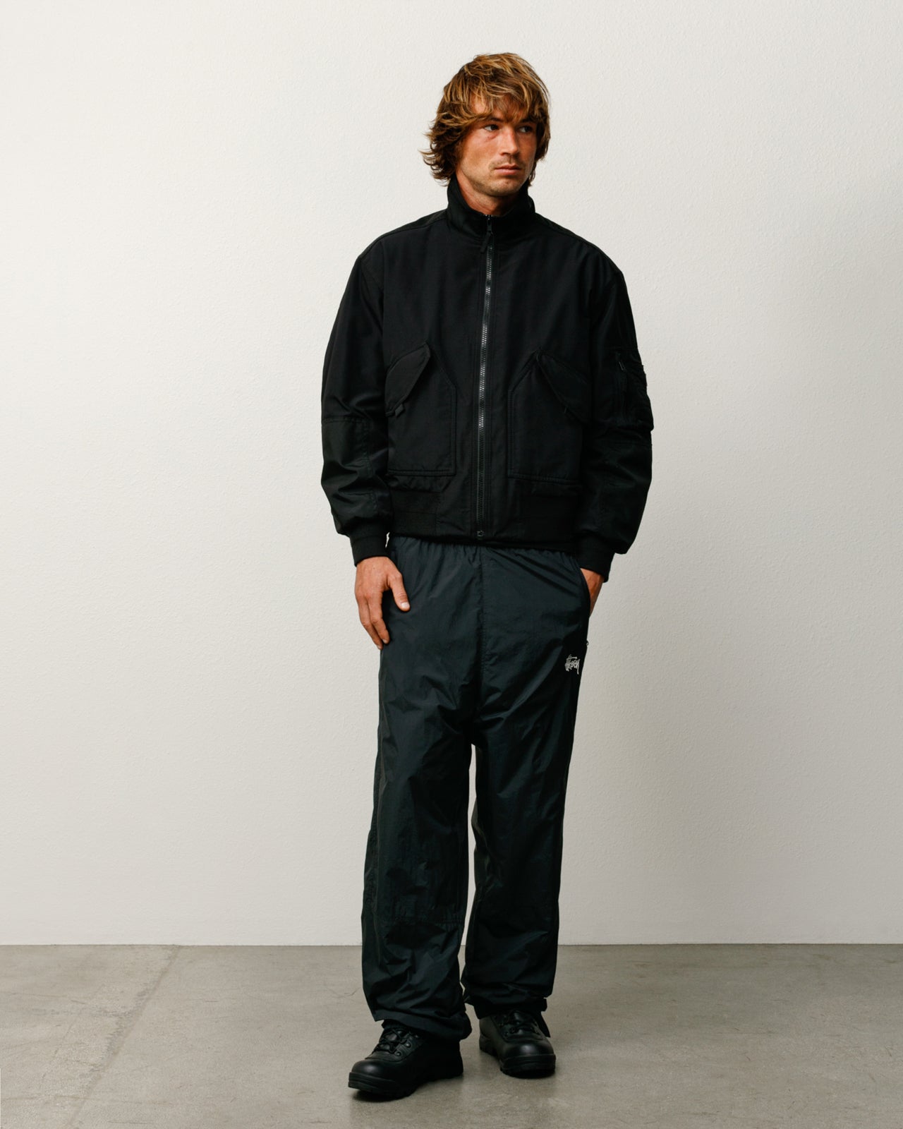 Nylon Track Pant – Black | Pants | Stüssy Canada